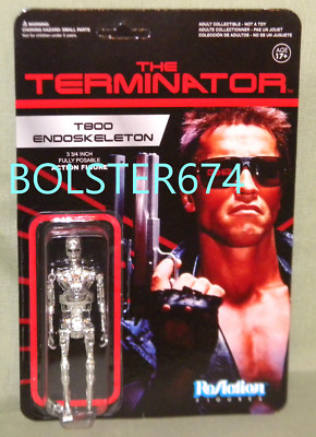 T800 ENDOSKELETON CHROME TERMINATOR ReAction Super7 Retro 3.75" BROKEN ...