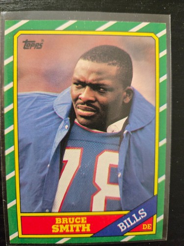 1986 Topps #389 Bruce Smith RC Rookie Card Buffalo Bills Virginia Tech ...