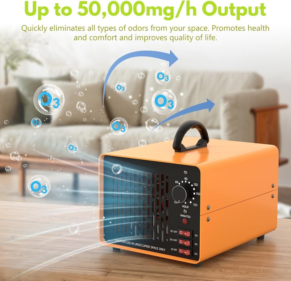 Ozone Generator Machine 50000mg/h Powerful Ozone Generator Odor Removal ...