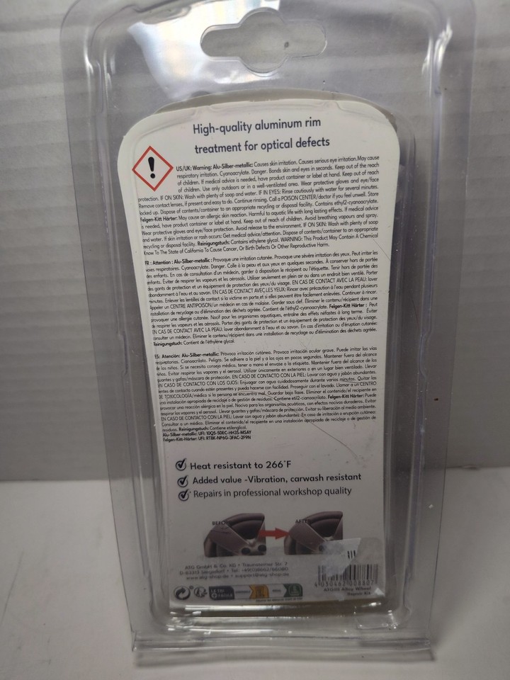 Rim Scratch & Rim Dent Scratch Repair Curb Rash Repair Kit Car Paint ...