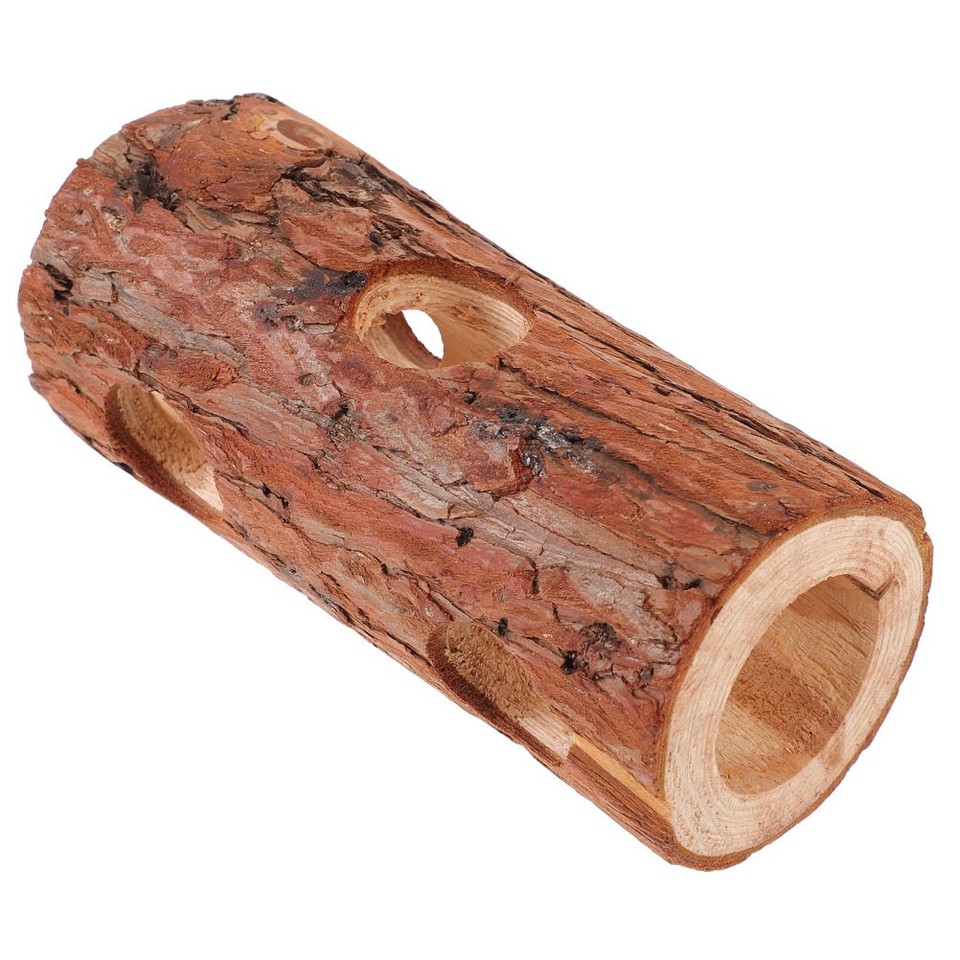 Hamster Hideout Hole Wooden Hamster Hideout Guinea Pig Hide Tube Rat ...