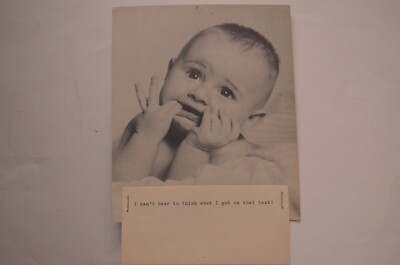 Vintage Double-Sided Baby Photo W/Hand-Typed Saying (original meme ...