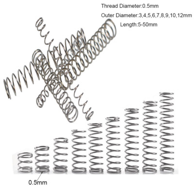 0.5mm Wire Dia Compression Spring 304 Stainless Steel Pressure Small ...