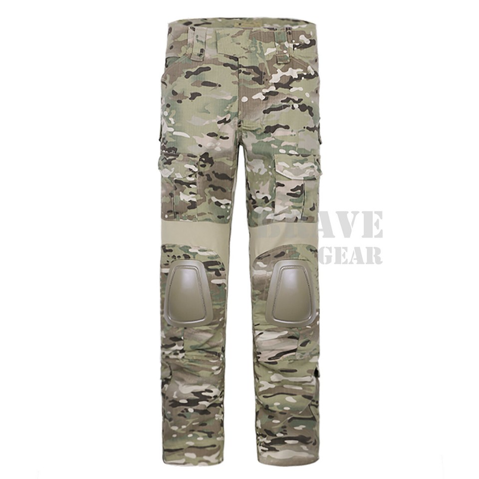 Emerson G2 Combat Shirt & Pants Knee Pads Set Tactical Camo BDU Uniform ...