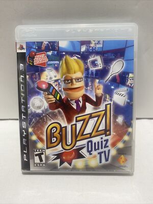 BUZZ QUIZ TV GAME FOR PS3 PLAYSTATION 3, GAME DISC, CASE, MANUAL, NO ...