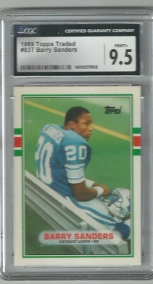 1989 Topps Traded Barry Sanders #83T Rookie RC CGC 9.5 Mint+ | eBay
