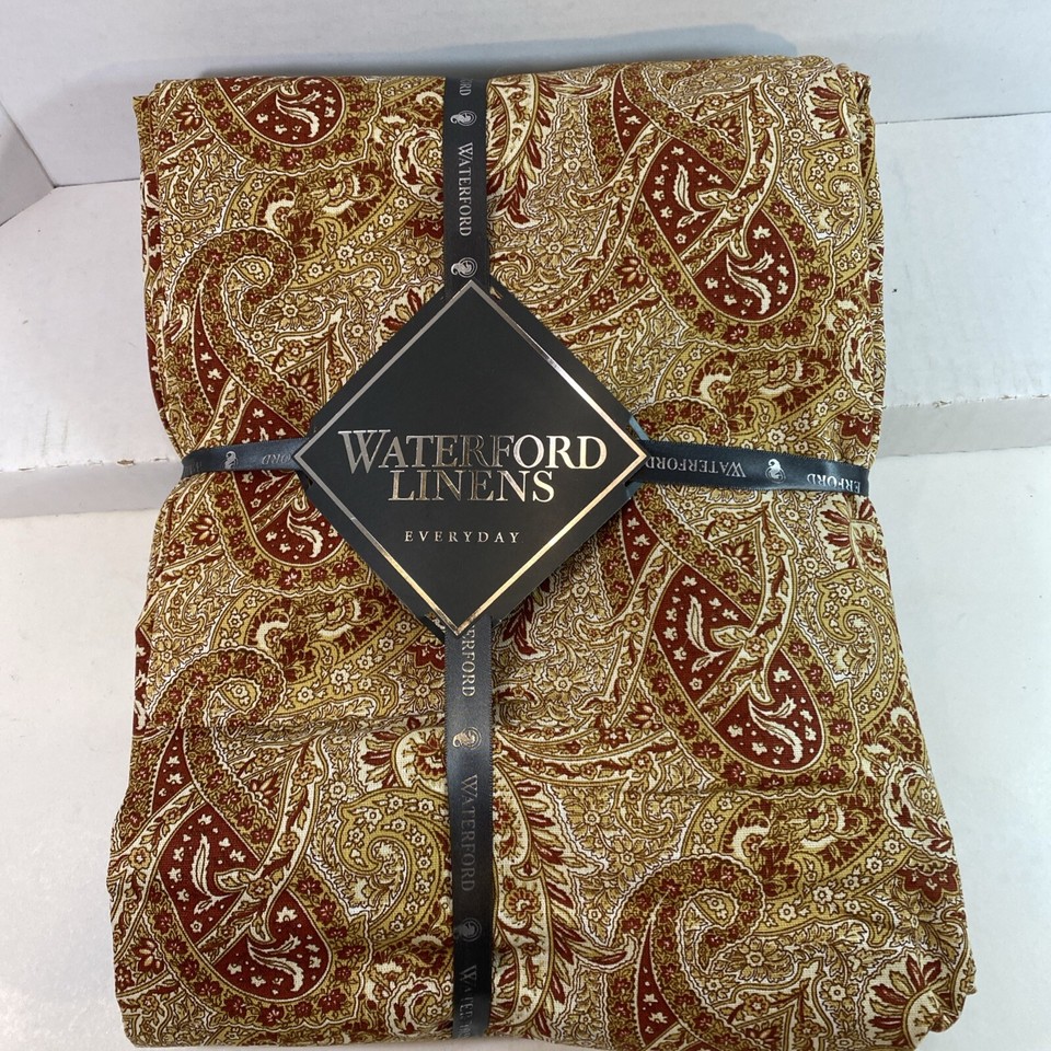 Waterford Linens Paisley Tablecloth Cotton Spice Oblong 60”x 126” | eBay