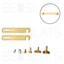 Divan Bed Linking / Connecting Bars Kit - Brass Plated / Gold - 4 Sizes ...