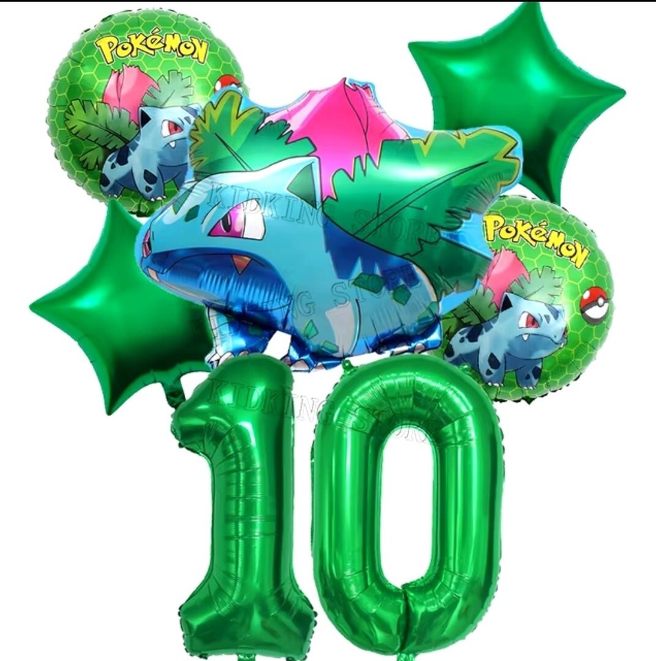6pcs Pokémon Theme Pikachu Squirtle Charmander Bulbasaur Number ...