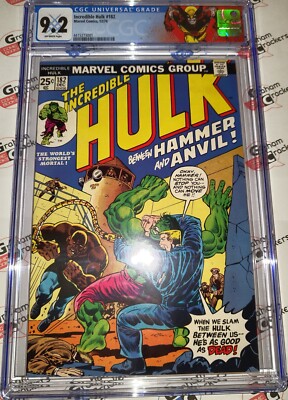 Incredible Hulk #182 CGC 9.2 2nd Wolverine! 1st App. of Hammer & Anvil ...