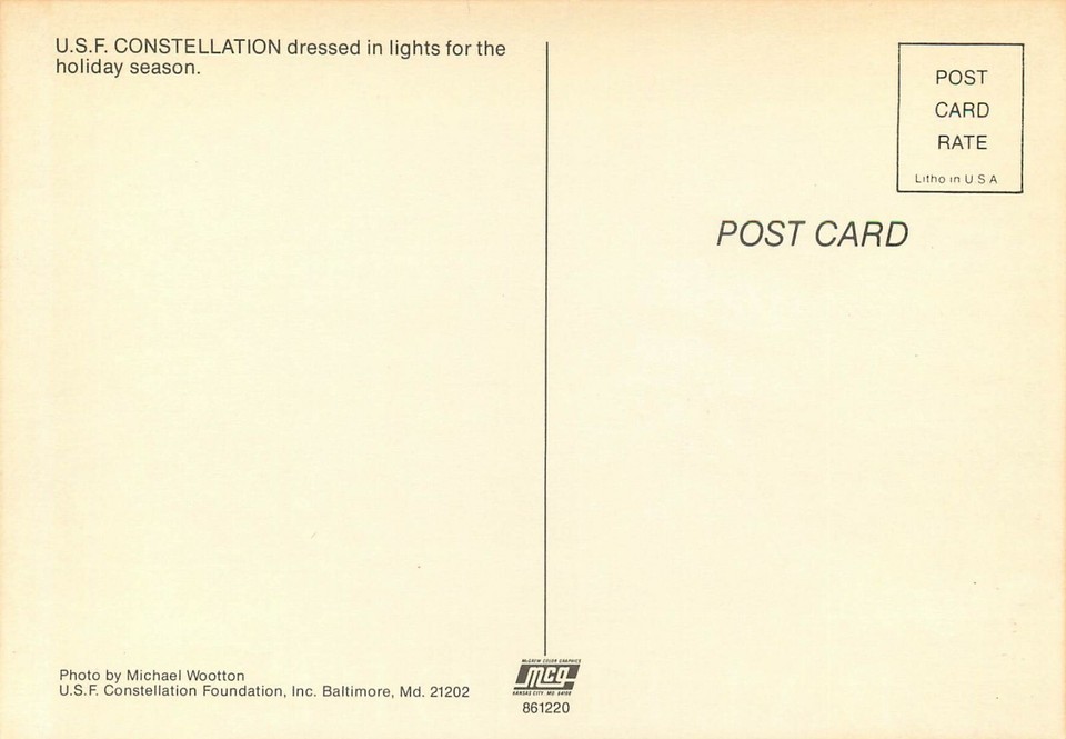 Postcard Maryland MD Baltimore Inner Harbor Night View Unused USF ...