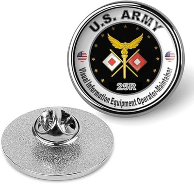 US Army Visual Information Equipment Operator- Tie Suit Lapel pin ...
