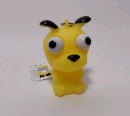 Yellow Hound Dog Rubber Squeeze Toy Eyes Pop Out Keychain Stress Fidget ...