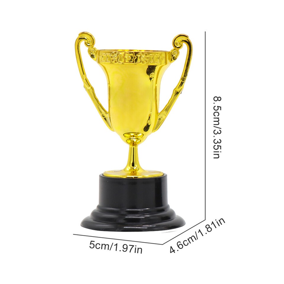 Kids Mini Trophies Plastic Gold Small Trophy Cups Gold Participation ...