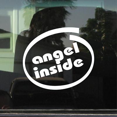 ANGEL INSIDE FUNNY INTEL VINYL DECAL / BUMPER STICKER | eBay