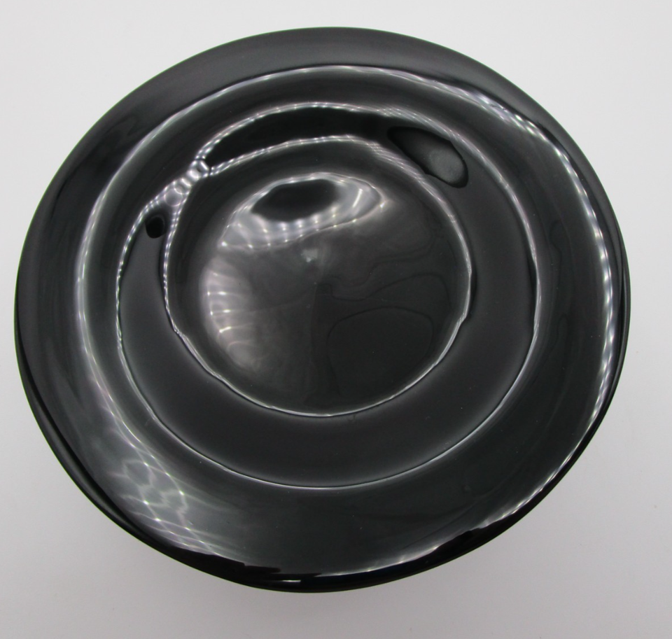 HC FRY GLASS Black Clear Swirl Stem Comport Compote Fry 51 Vintage 1929 ...