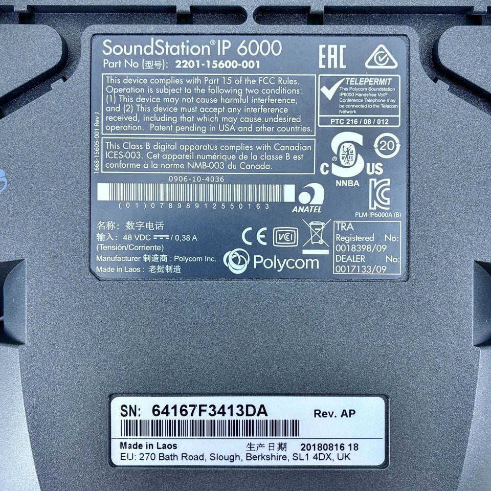 Polycom SoundStation IP 6000 2201-15600-001 Conference Phone | eBay