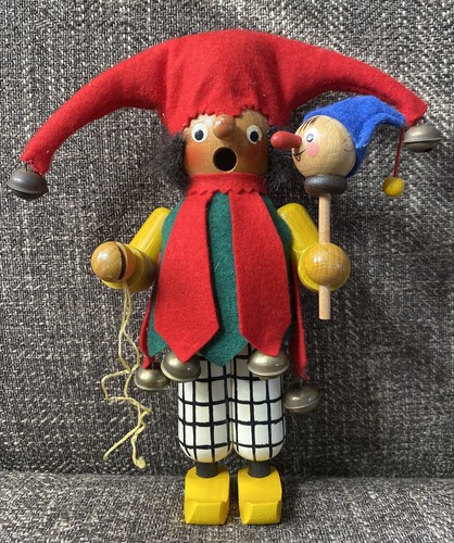 Vintage Steinbach Court Jester German Smoker Holding Puppet | eBay