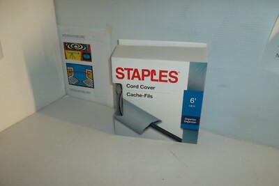 Staples 29783 6' Floor Cord Cover Concealer Cable management Rounded ...