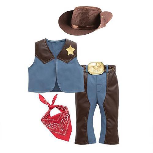 Kids Boys Western Cowboy Sets Fancy Dress Cowboy Outfit Cosplay Canival ...