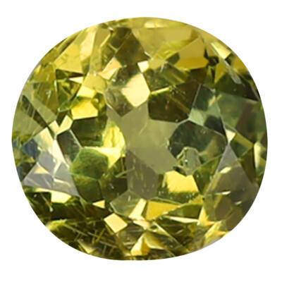 0.42 ct Incomparable Round Cut (5 x 5 mm) Tanzania Yellow Tanzanite ...