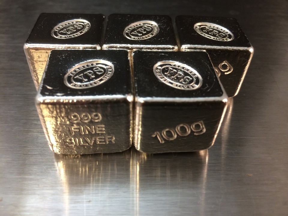 100g Hand Poured 999 Silver Bullion Bar by Yeager's Poured Silver YPS ...