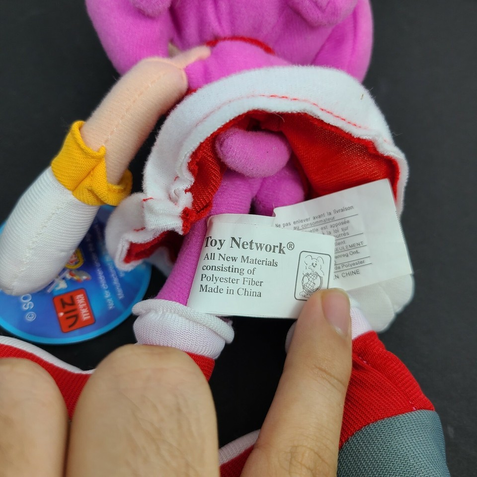 Toy Network Sega Sonic X the Hedgehog 15TH Amy Rose Stuffed Plush Doll ...