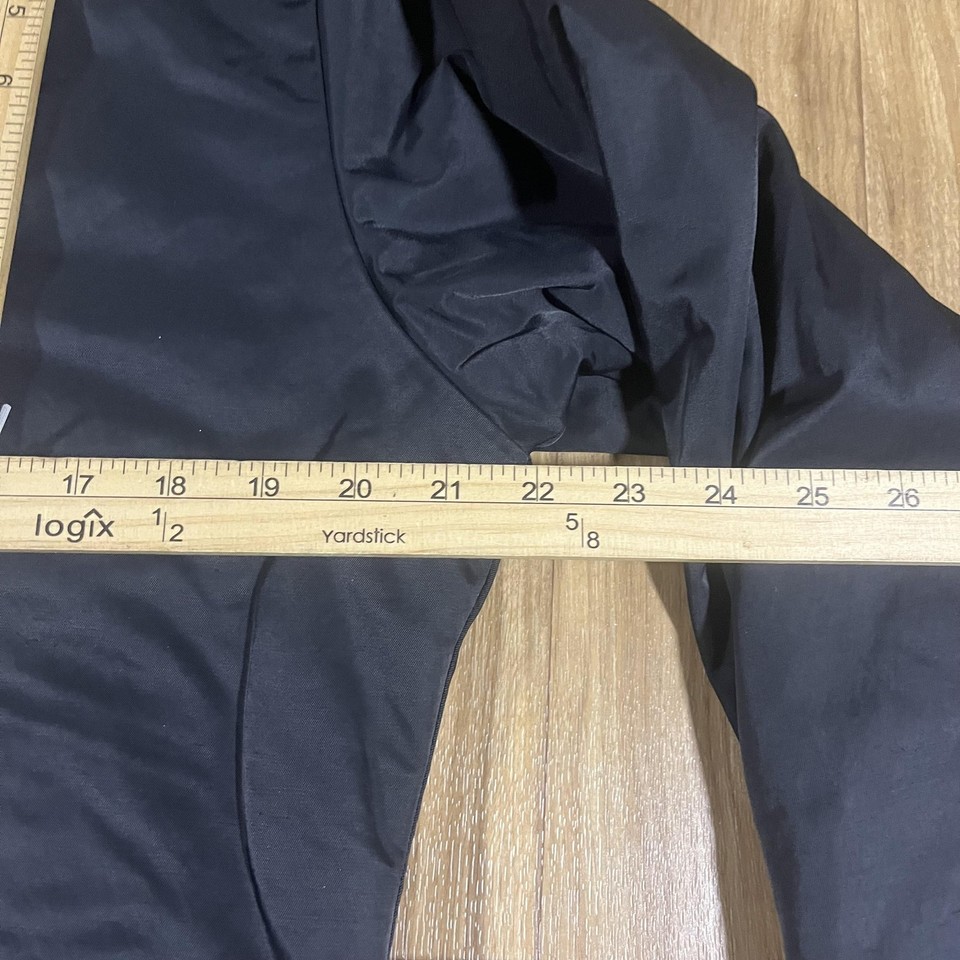 Vintage LL Bean Jacket Womens M Black Insulated Nylon Full Zip Collared ...