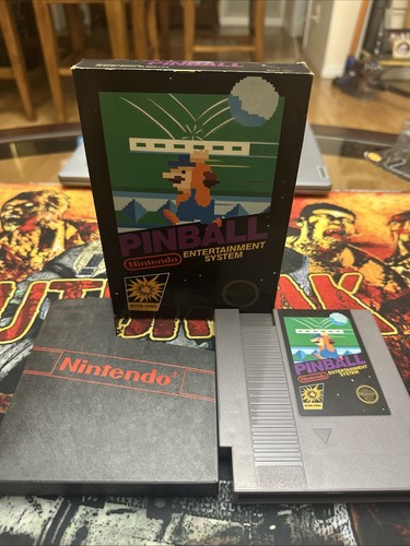 Nintendo NES Pinball (1985) in Box, 5-Screw, Hang Tab No Manual ...