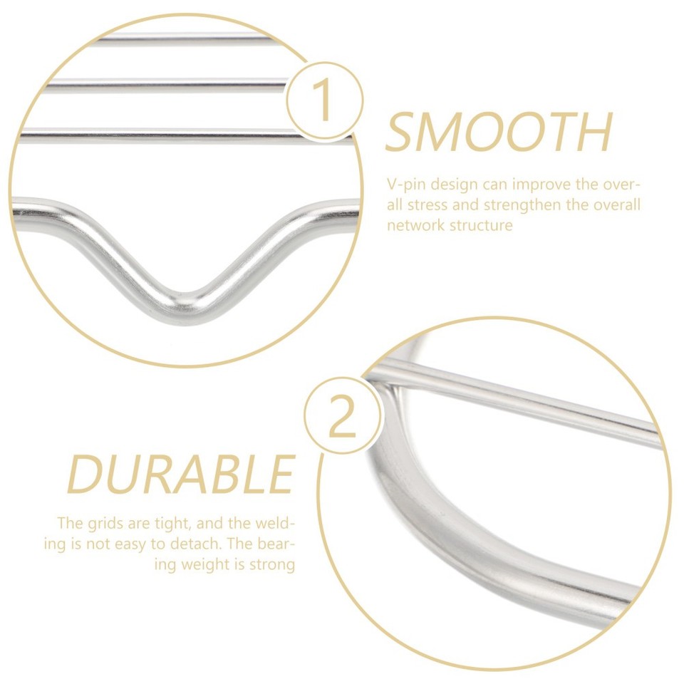 3pcs Drainable Plate Stainless Steel Crisper Tray Fry Plate French ...