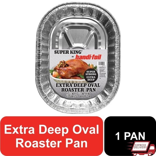 Disposable Aluminum Foil Roasting Pan Extra Deep Turkey Chicken BBQ ...