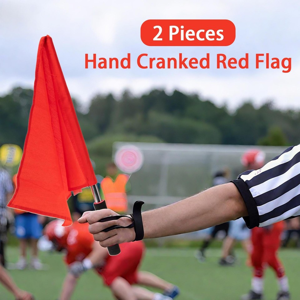2Pcs Hand Cranked Commanding Referee Flags Traffic Signal Flags | eBay ...