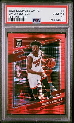 Jimmy Butler 2021 Panini Donruss Optic Red Pulsar Basketball Card #8 ...