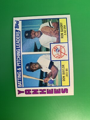 1984 Topps Yankees Leaders / Checklist (Baylor / Guidry) #486 | eBay