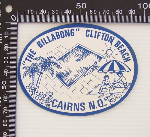 VINTAGE THE BILLABONG CLIFTON BEACH CAIRNS QLD TRAVEL SOUVENIR CAR ...