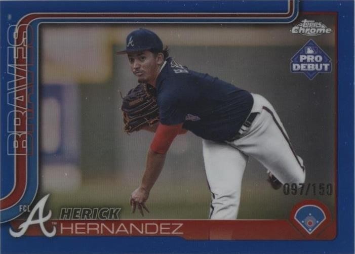 2025 Topps Pro Debut - Chrome Herick Hernandez #PDC-82 Blue Refractor ...