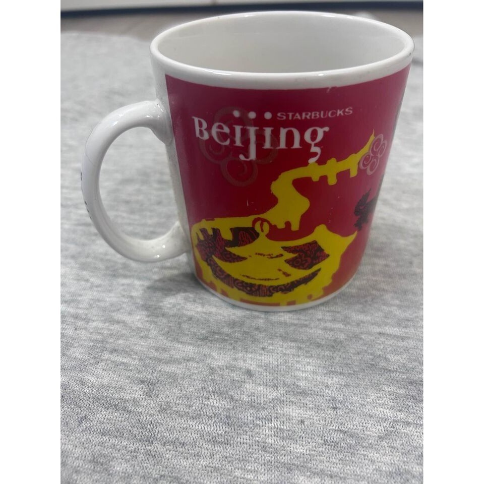 Starbucks Mug Beijing Red Dragon Wall Mermaid Logo City Coffee Cup ...