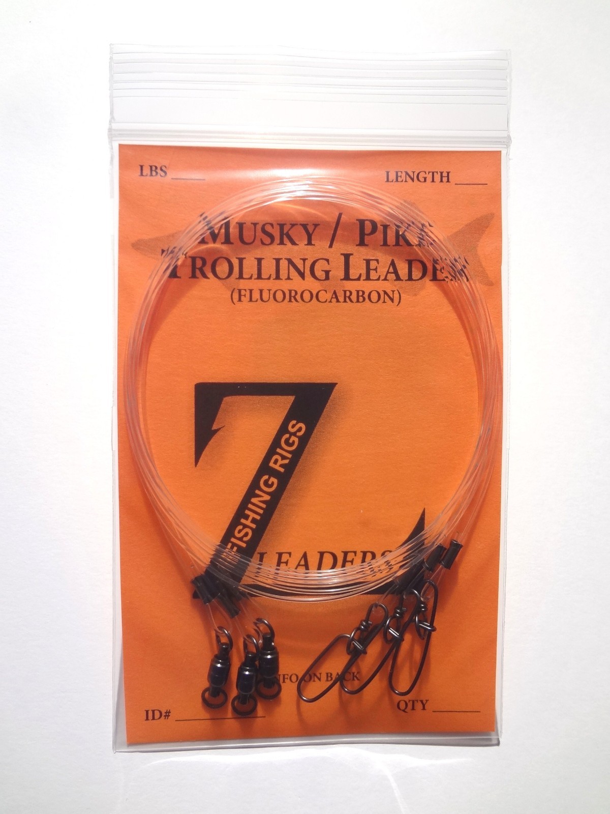 (3-Pack) MUSKY / PIKE FLUOROCARBON TROLLING LEADERS - MUSKIE LEADER ...