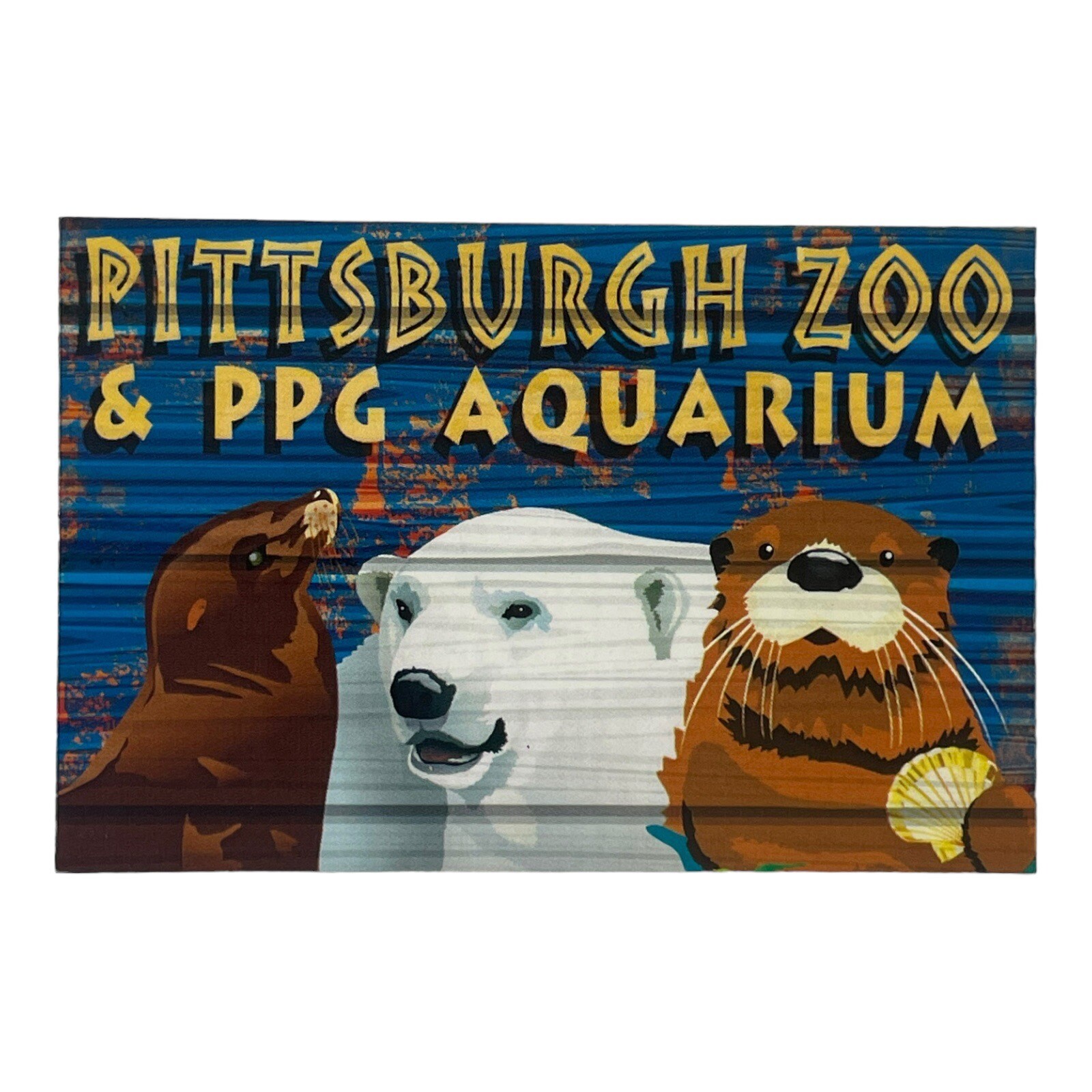 Pittsburgh Zoo PPG Aquarium Refrigerator Magnet Souvenir Wood Polar ...