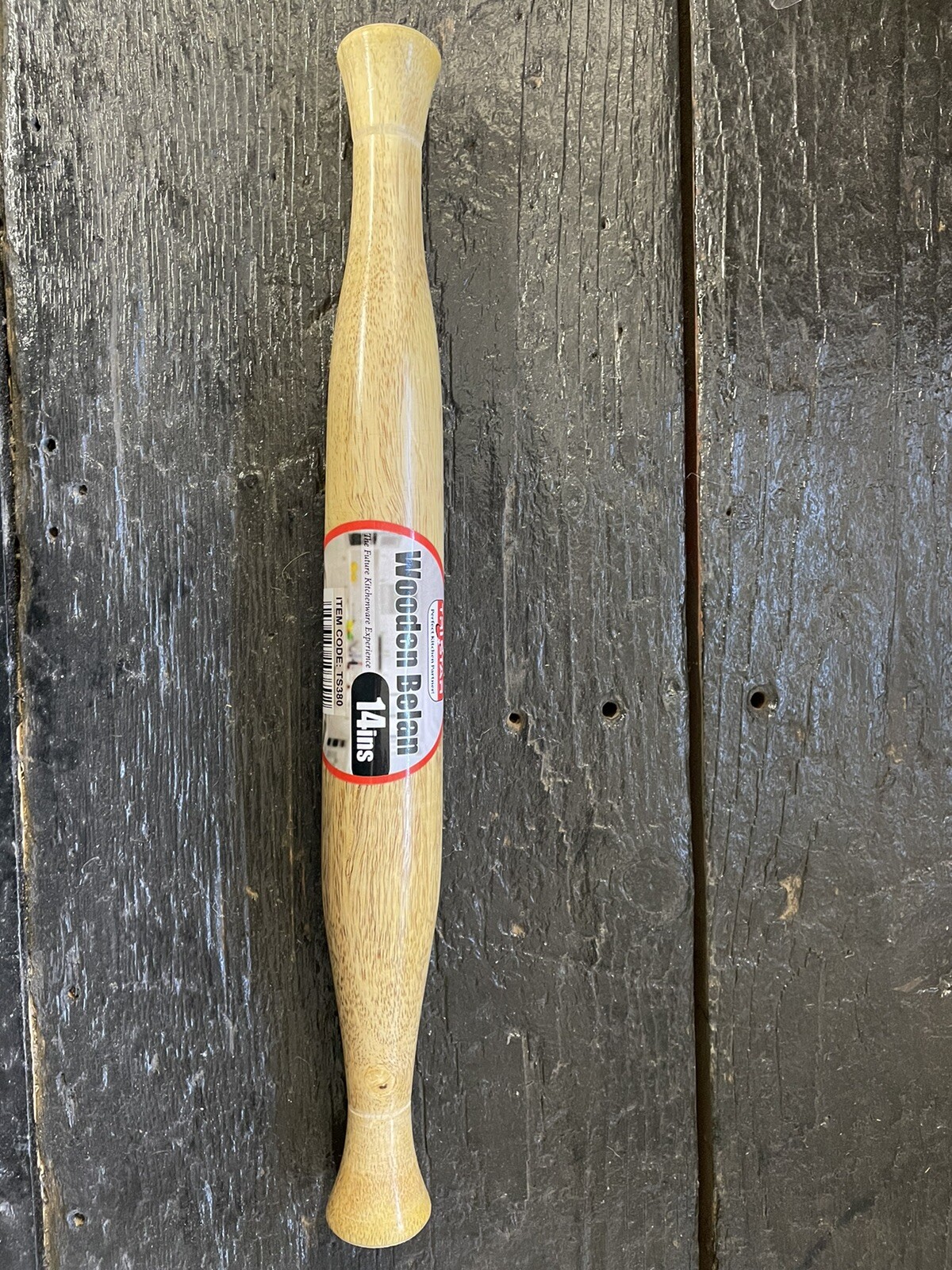 Indian Wooden Rolling Pin Belna 14 Inches Pastry Chapati Roti Naan ...