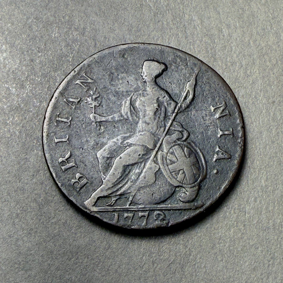 1772 George III UK Halfpenny Copper Coin – Nice Grade - British ...