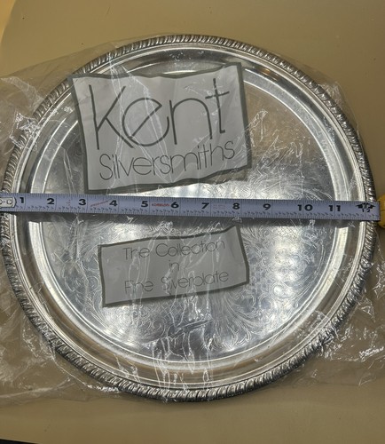 Kent Silversmiths Vintage Silverplate Serving Tray Round 12” | eBay