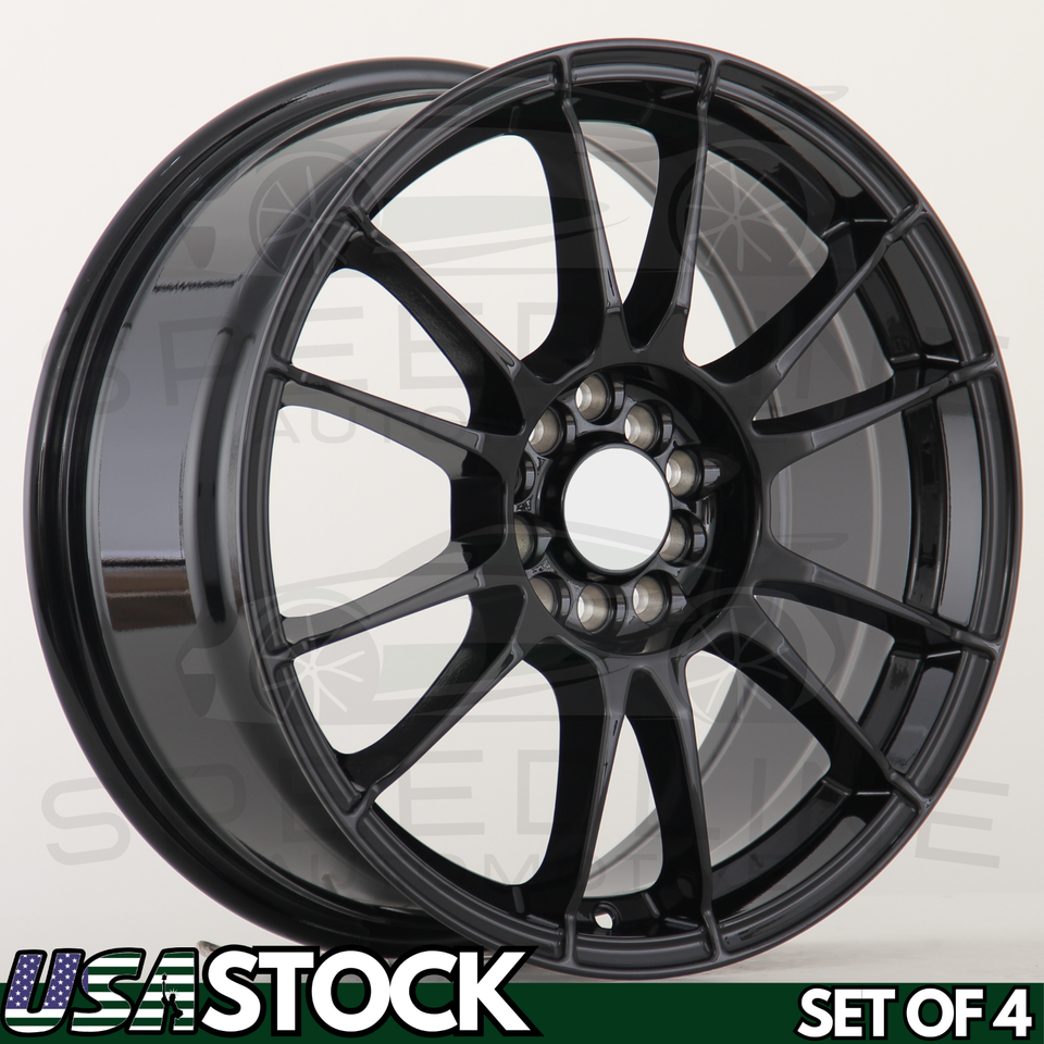 NEW Wheels 4x100 4x114.3 17x7.5 17 Inch Rims Set of 4 Style US Square ...