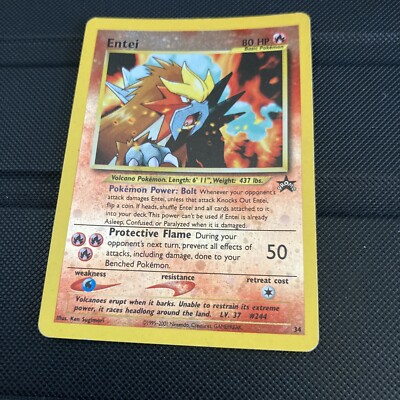 Entei Black Star Promo #34 Movie Promo Pokemon Card NM | eBay