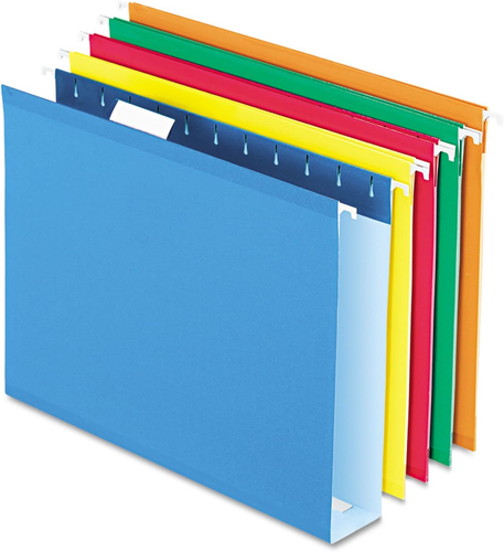 Extra Capacity Hanging File Folders, Letter Size, Reinforced, 2 Inch ...