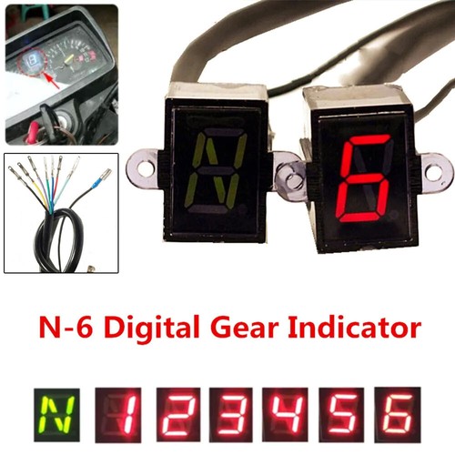 Motorcycle 6 Speed N-6 Digital Gear Indicator Shift Lever Sensors ...