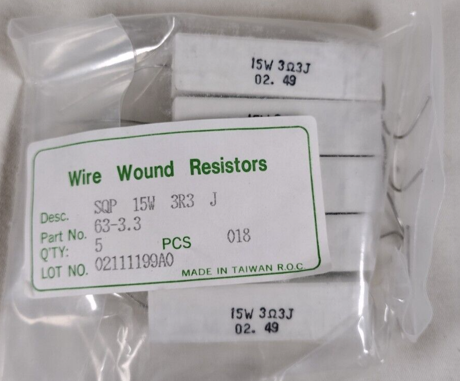 (5 Lot) Ceramic Wire Wound Resistors 15w 3 ohm 3J 02. 49 SQP | eBay