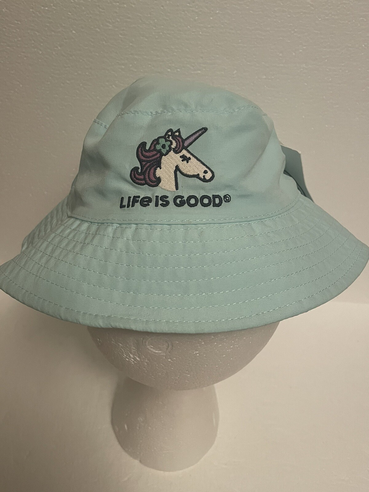 Life Is Good Baby 6-12 Months Classic Bucket Hat Unicorn Light Blue New ...
