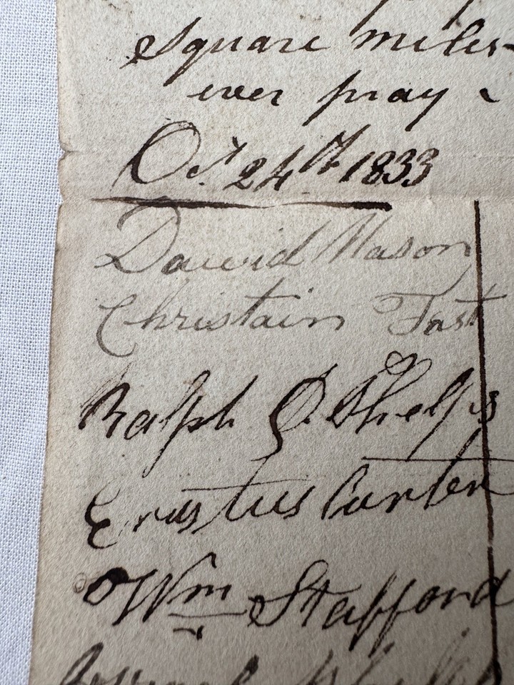 1833 Ohio Petitions to Form Ashland County w/ 100 Pioneer Signatures ...