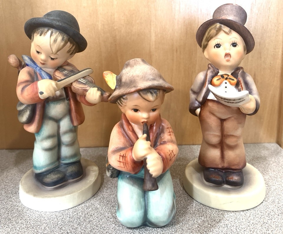 THREE Musical Goebel Hummel Figurines W Germany Collectible 5" Violin ...